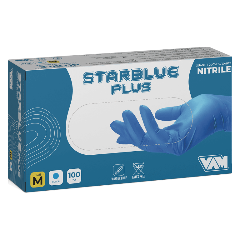 Gants nitrile jetables VAM Starblue Plus Bleu - Gants Nitrile